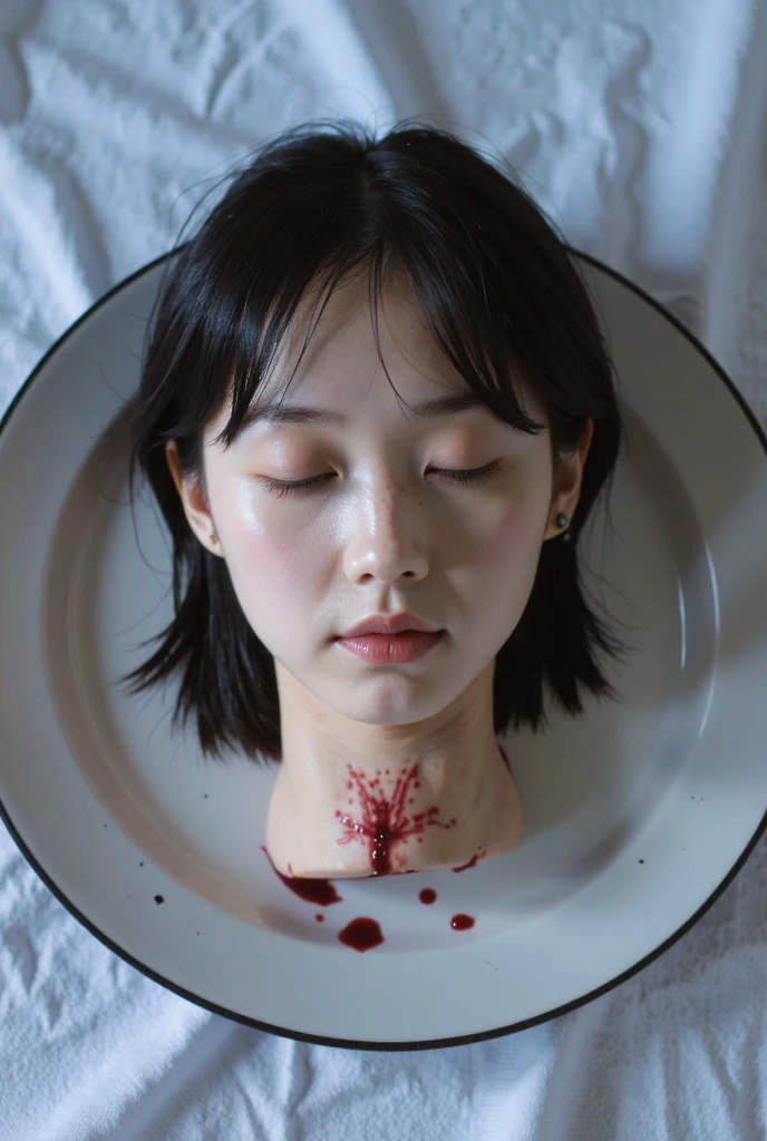 place the head of a decapitated woman , Asia, Less blood stains - SeaArt AI