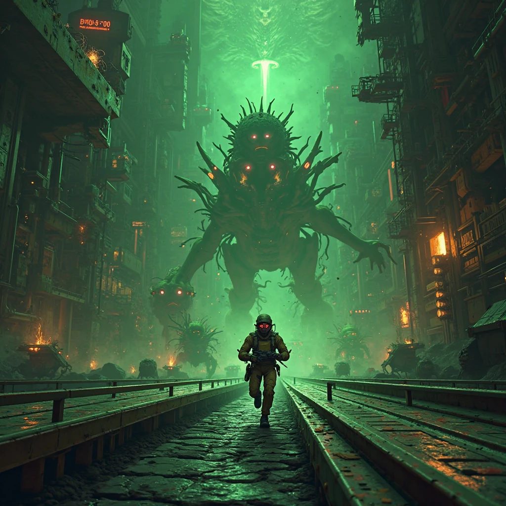 Background: Factorio Space Station, turned into a hellish labyrinth of ...