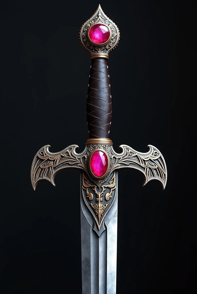 Highly detailed medieval sword grip. The guard is ornamented - SeaArt AI