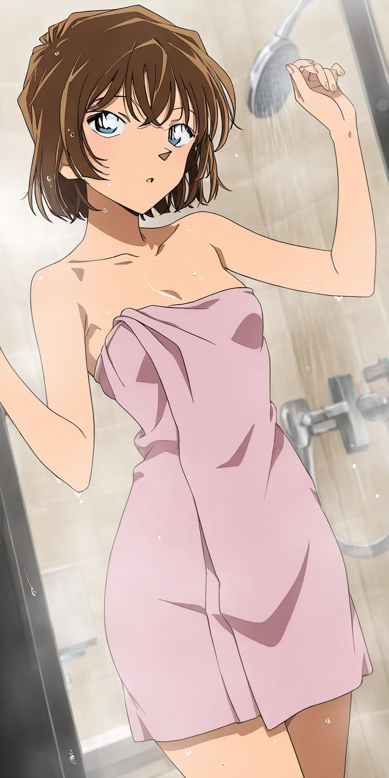 1 persOn、小さな胸、ShihO MiyanO, shOrt hair, brOwn hair, 青い目, O、 痩身 - SeaArt AI