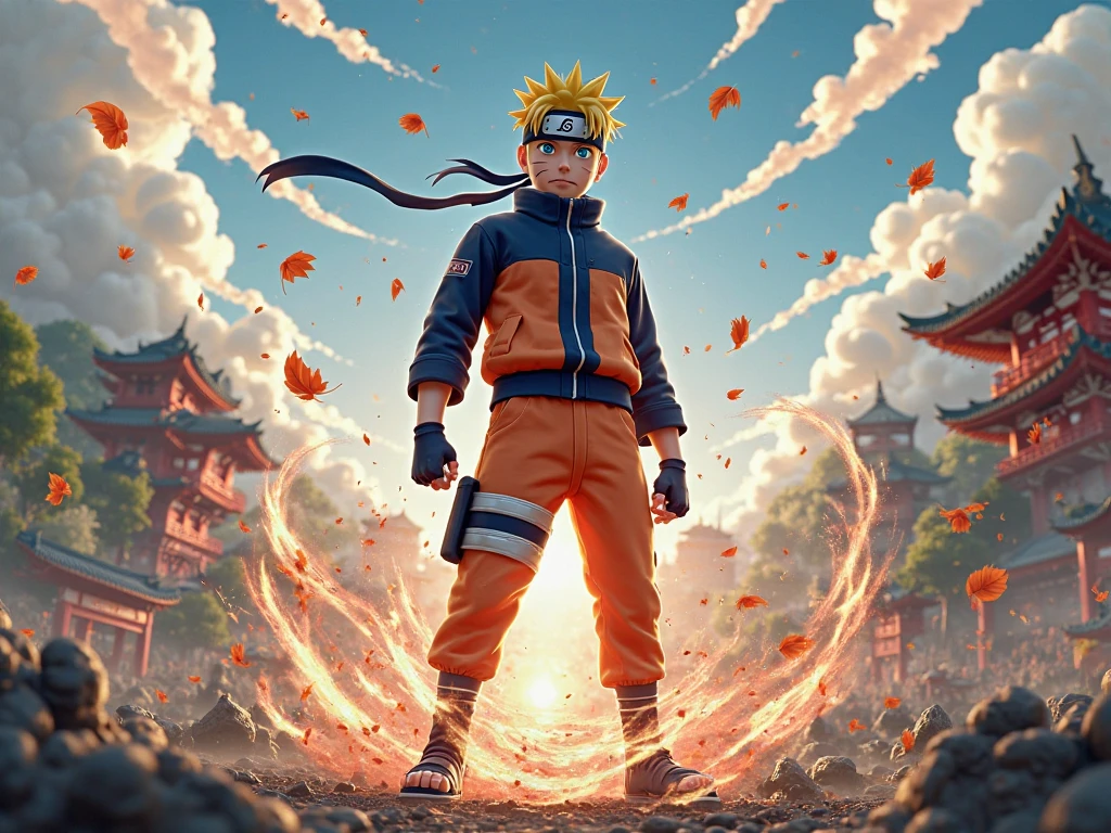 Naruto in a 3D animation - SeaArt AI