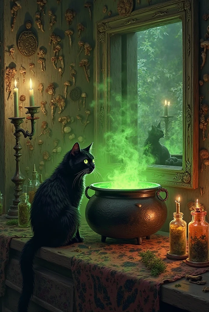Baba Yaga's house inside, the scary situation in the cauldron is ...