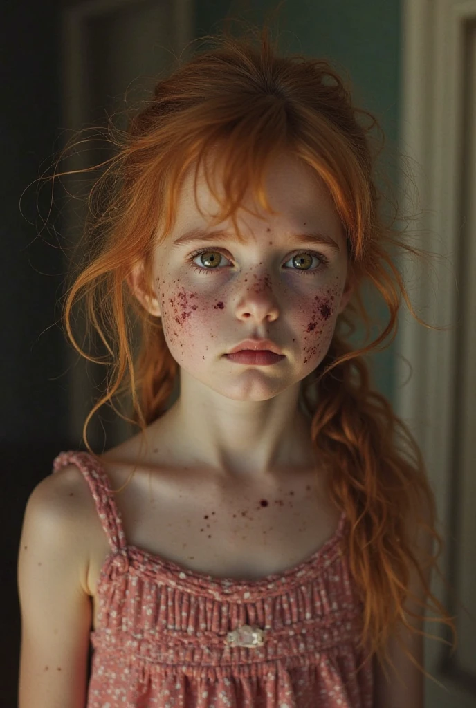 I was a girl, there was dry blood on one side of her face, her fair ...