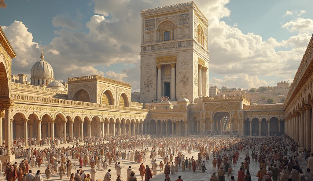 Grand view of the Second Temple in Jerusalem (Herod’s Temple - SeaArt AI