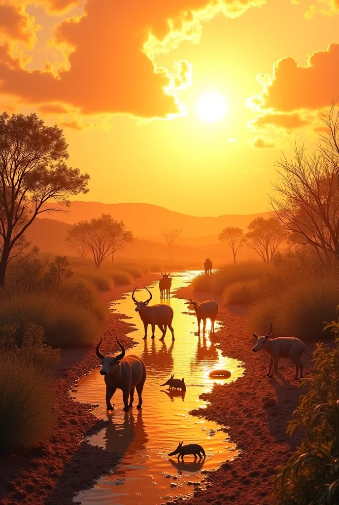 Extreme heat over Honduras and animals searching for water - SeaArt AI