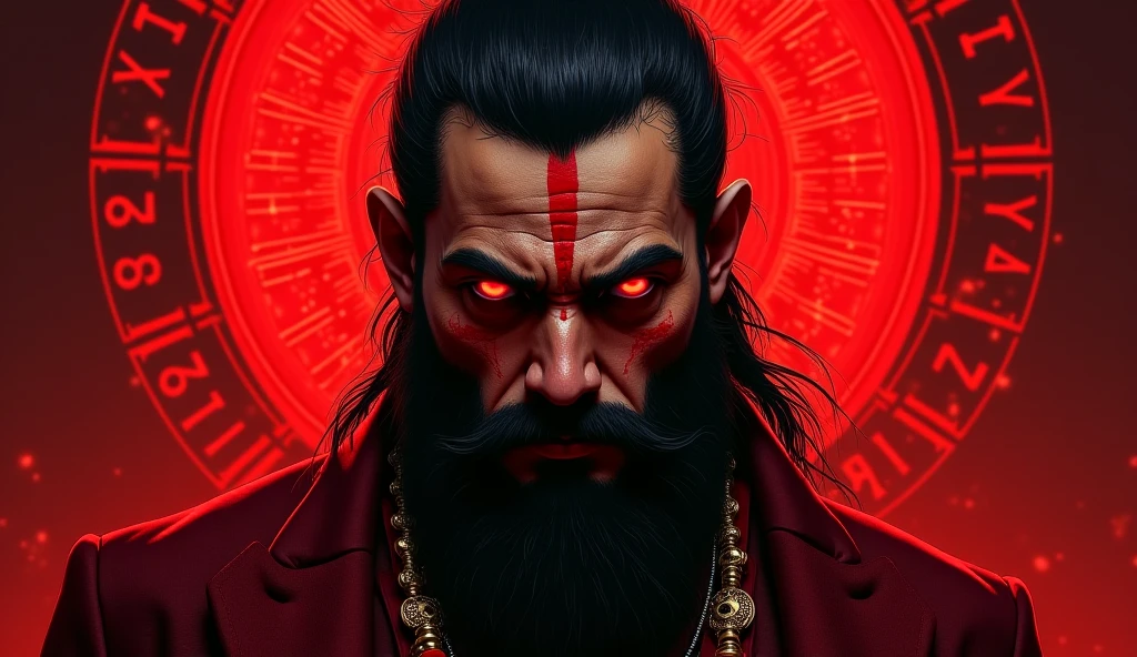 A hyper-detailed digital painting of Taranath Tantrik, a powerful ...