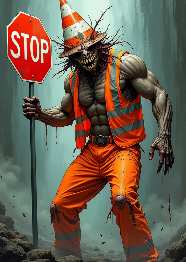 An extremely detailed comic book illustration depicting a horror movie ...