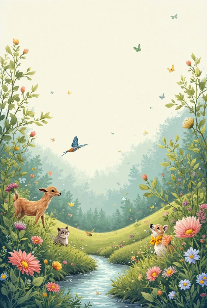 Beauty of nature painting with animals easy drawing sketch - SeaArt AI