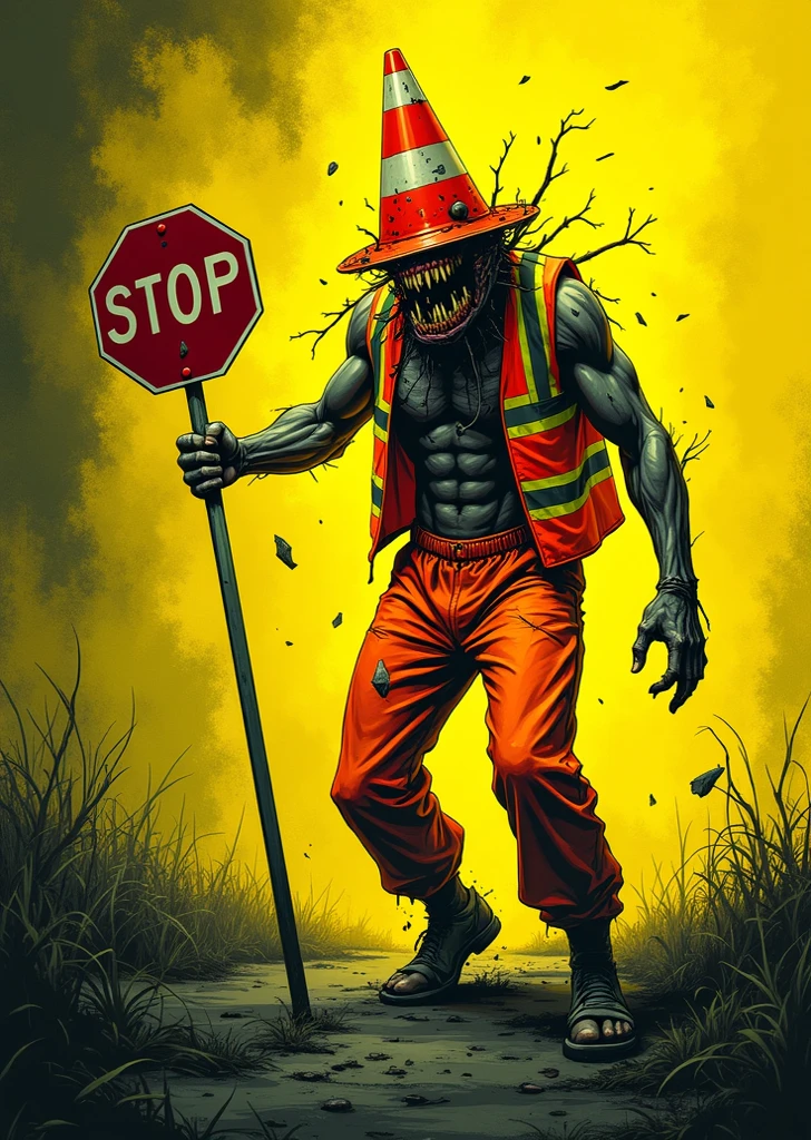 An extremely detailed comic book illustration depicting a horror movie ...