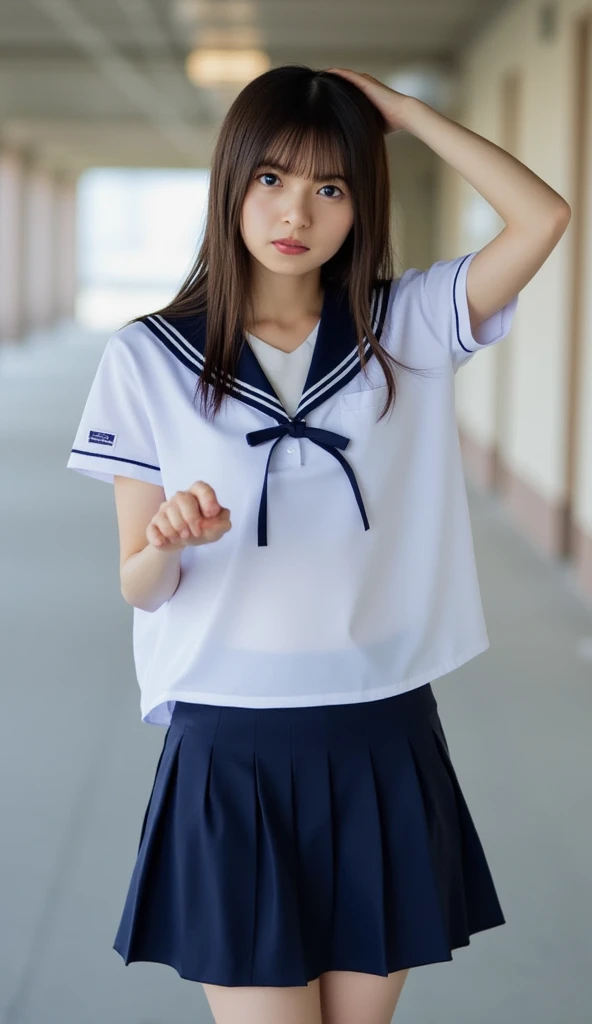 Young Japanese woman staring intently at the viewer, masterpiece ...