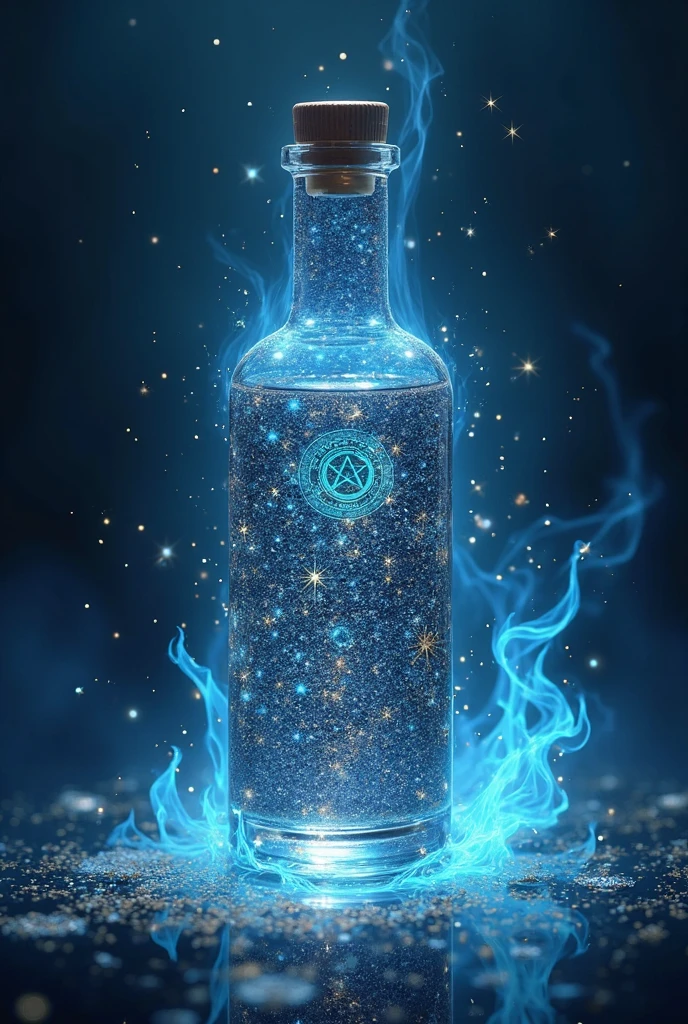 Magic serum, the liquid shines like the cosmos and around the serum a ...