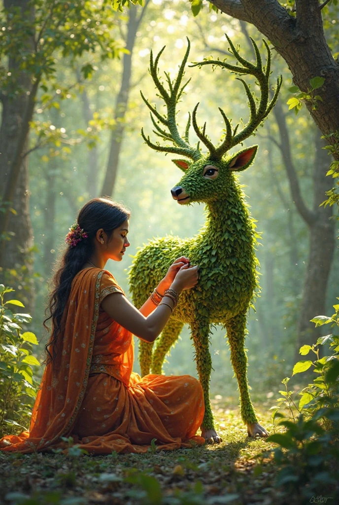 There is an Indian woman who looks so beautiful and she is making a ...