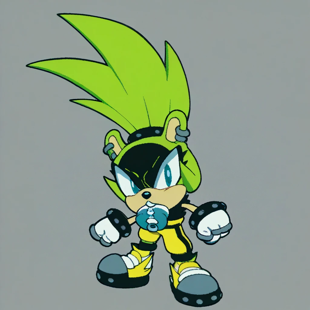 Sonic the hedgehog style, chibi, surge the tenrec, surge as a baby ...