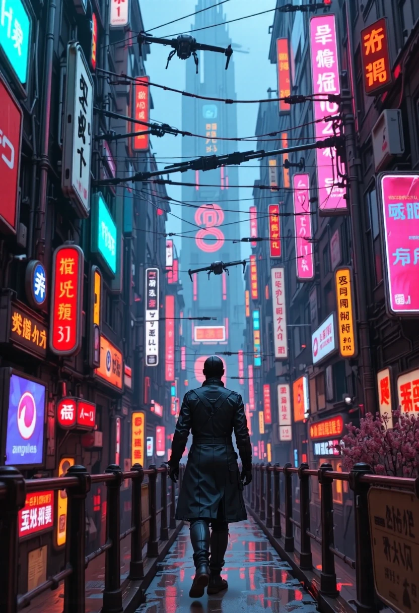 "A sprawling cyber-futuristic metropolis at night, inspired by Vadim ...