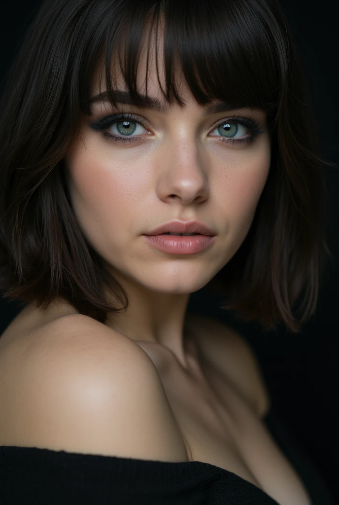 Focus on eyes,Piercing heterochromia eyes, one blue one green - SeaArt AI