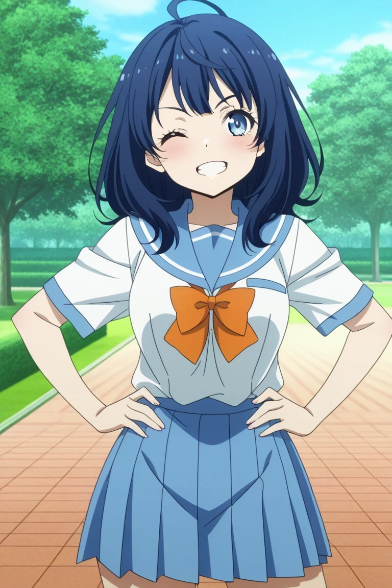 Score_7_up, anime screencap, YanamiAnna, 1girl, solo, medium hair ...