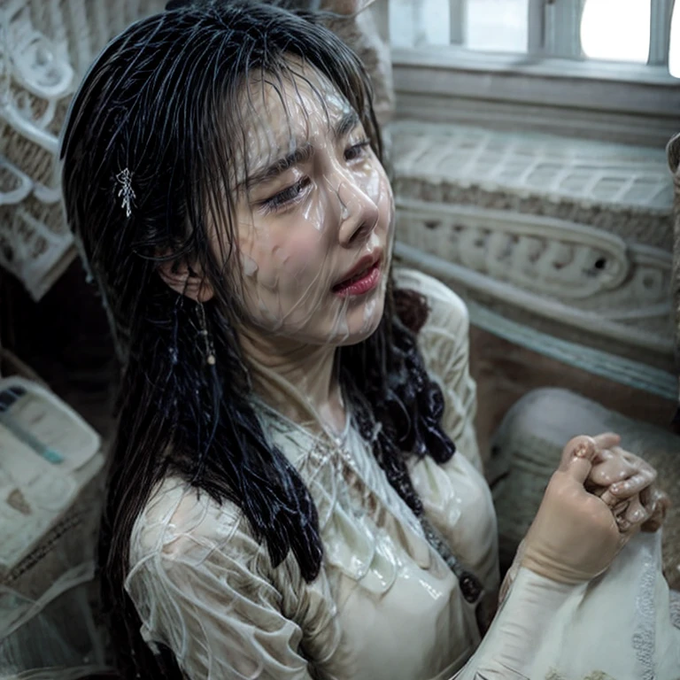 Shines in the tranquil natural stream，A clear stream，Surrounded by lush - SeaArt AI