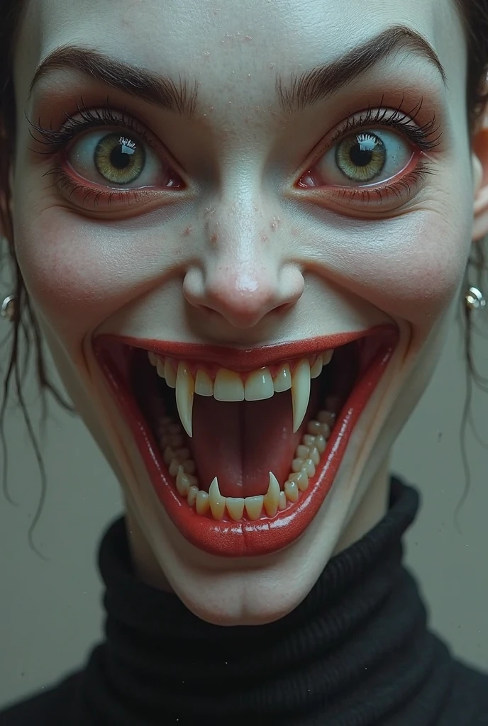 So imagine this on the upper front teeth. The two center teeth is fine ...