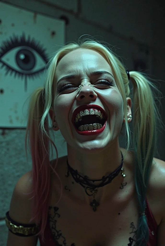 Close up shot of the face HD QUALITY 4K Harley Queen with Grillz in her ...