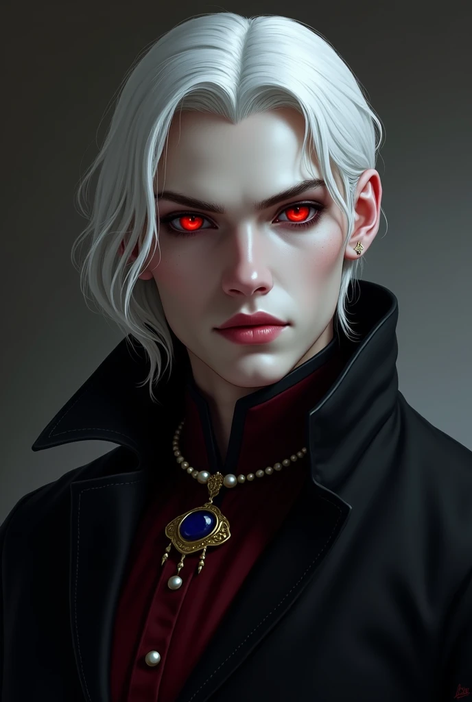 Create the image of the vampire Caius Volturi with the description of ...