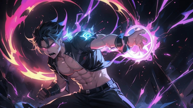 Ultra muscular male, muscles swelling, shirt ripping apart from muscle ...