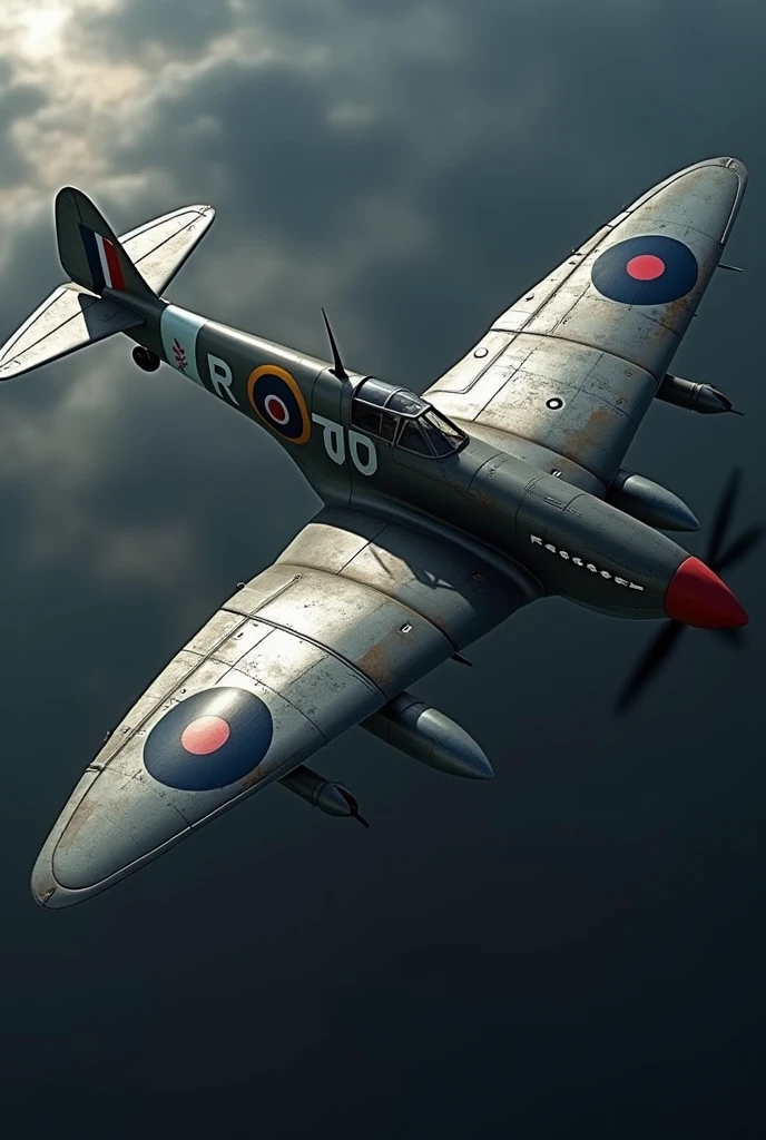 スーパーマリン スピットファイア, 1940年代の第二次世界大戦の戦闘機の非常に詳細な図解, 詳細な金属の体 , 現実的な ...