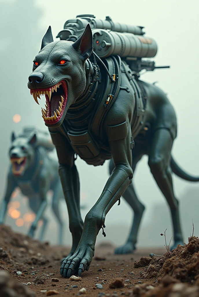 Fusions of dog bomb missiles and human - SeaArt AI