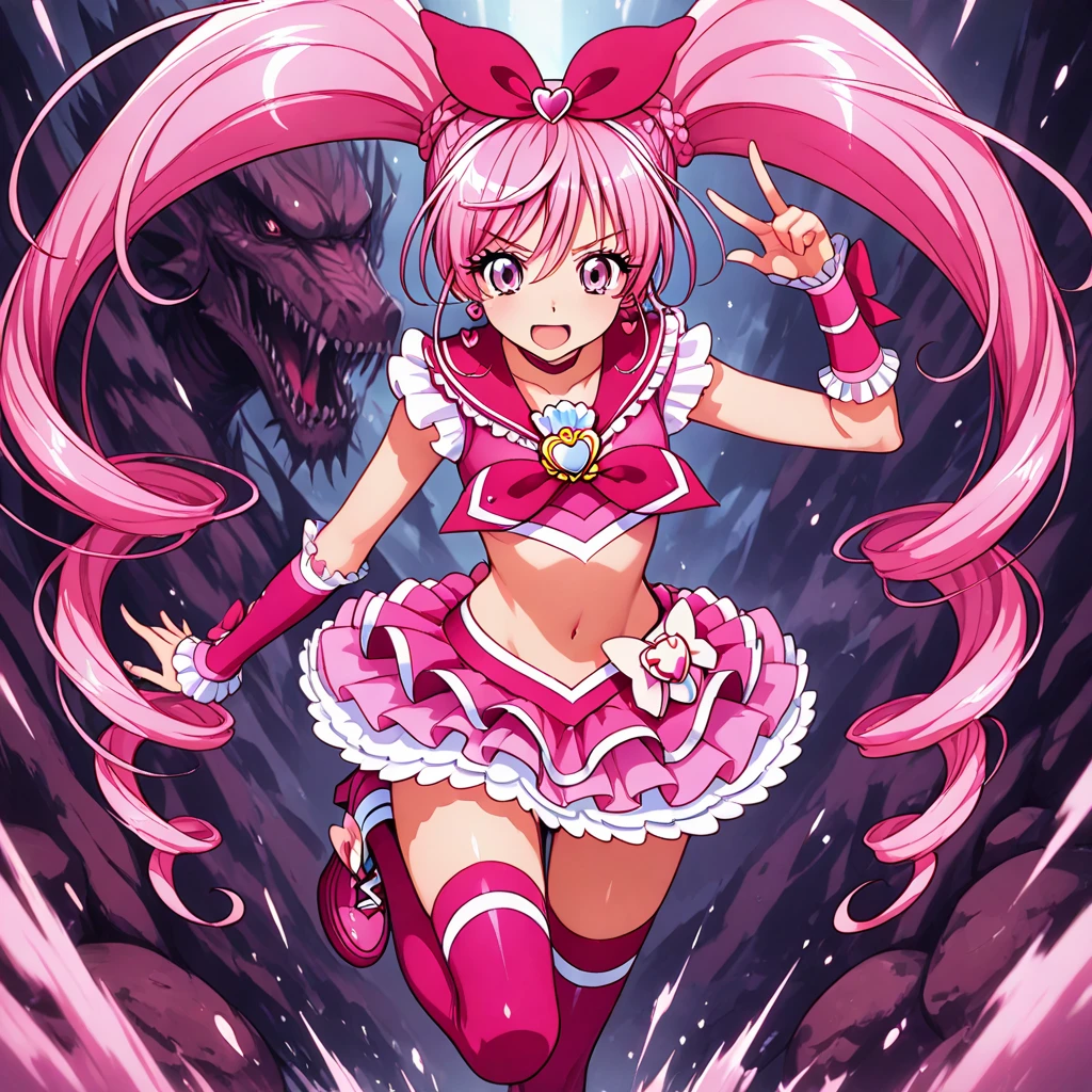 (( giant monster ))、Giant monster、((Monsters catch girls))、(Monsters hold girls - SeaArt AI