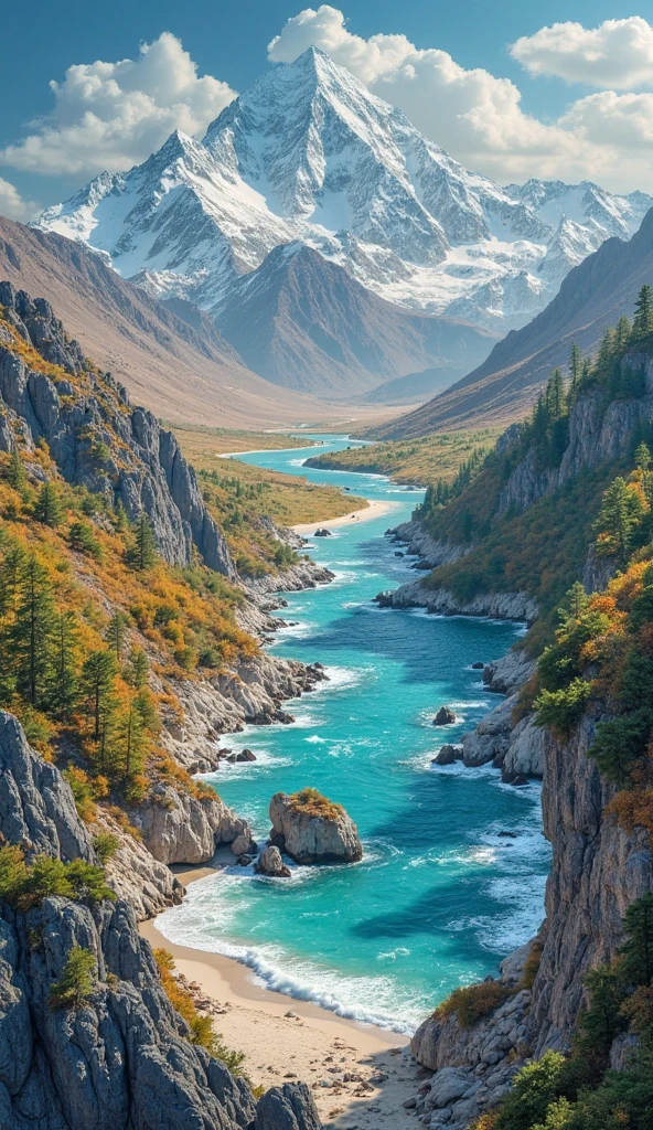 Diverse landscape collage: A split image or collage showcasing the ...