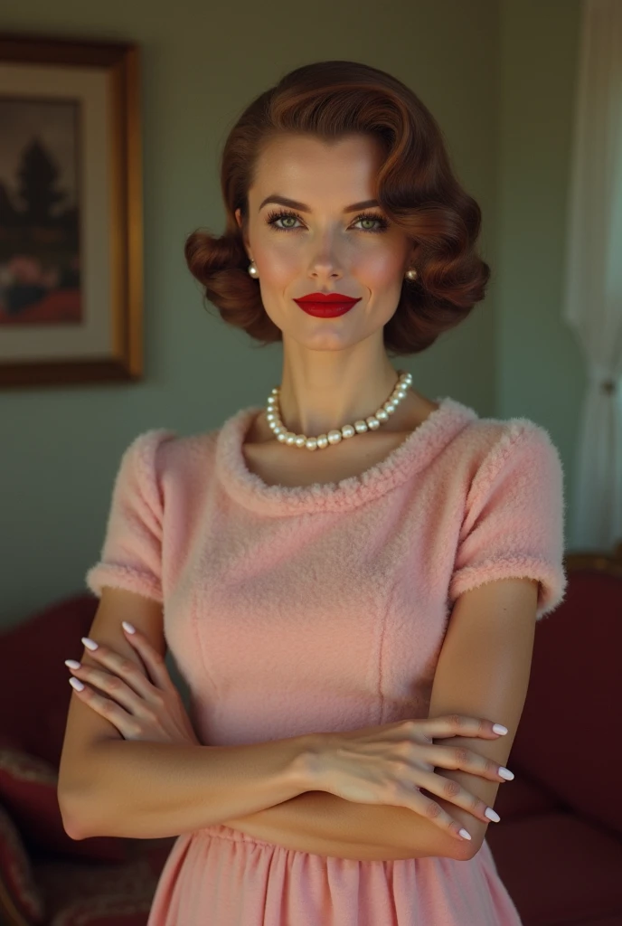 Mother. slim, feminine, with soft, but expressive facial features ...