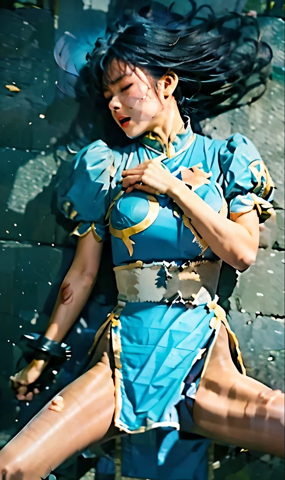 Put your hands down , loose, I'm floating in the air after being ...