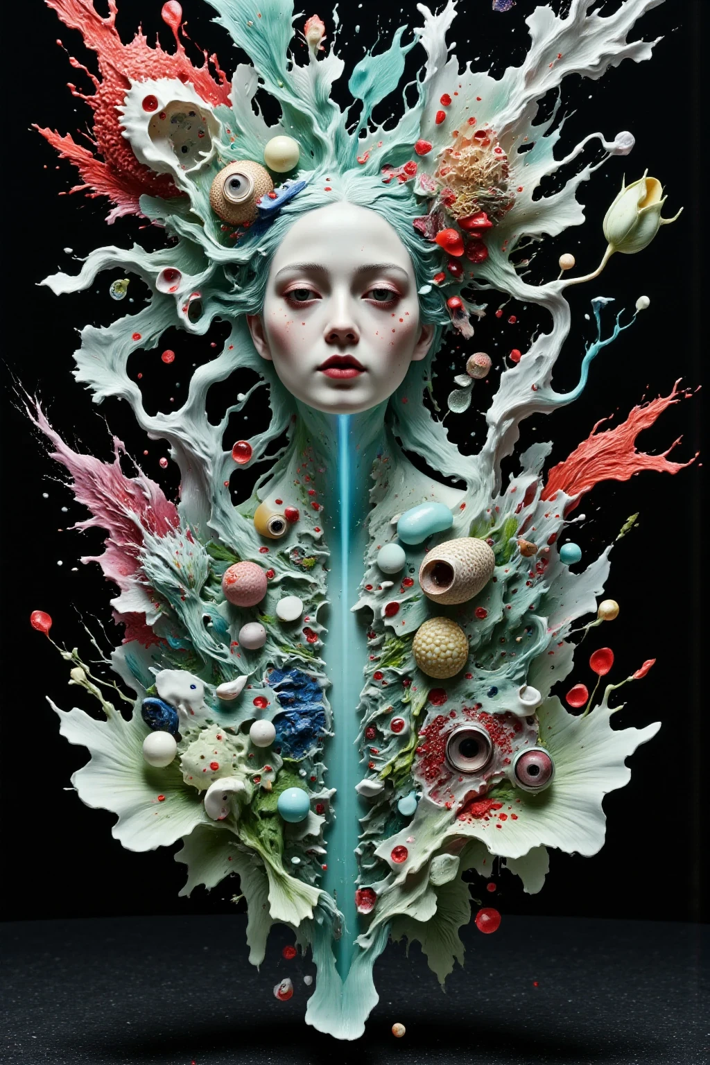 **Surreal Ceramic Goddess AI Art Prompt (Structured & Organized - SeaArt AI
