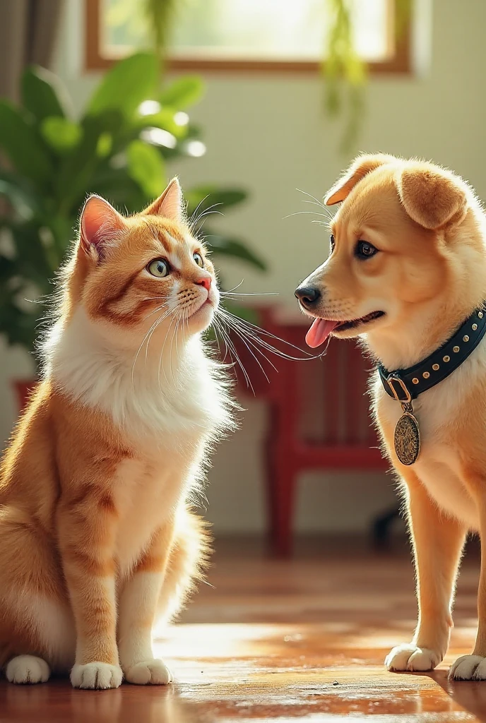 Kat and dog - SeaArt AI