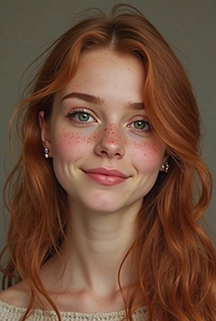 Slavic girl round face dimples on the cheeks when smiling, full lower ...
