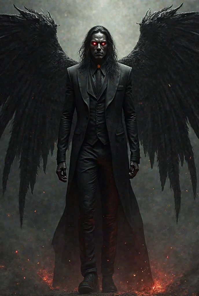 Apollyon is an imposing figure, whose presence seems to roll up the air ...