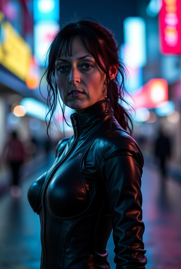 The exact reference photo with the same face complete, dressed in a ...