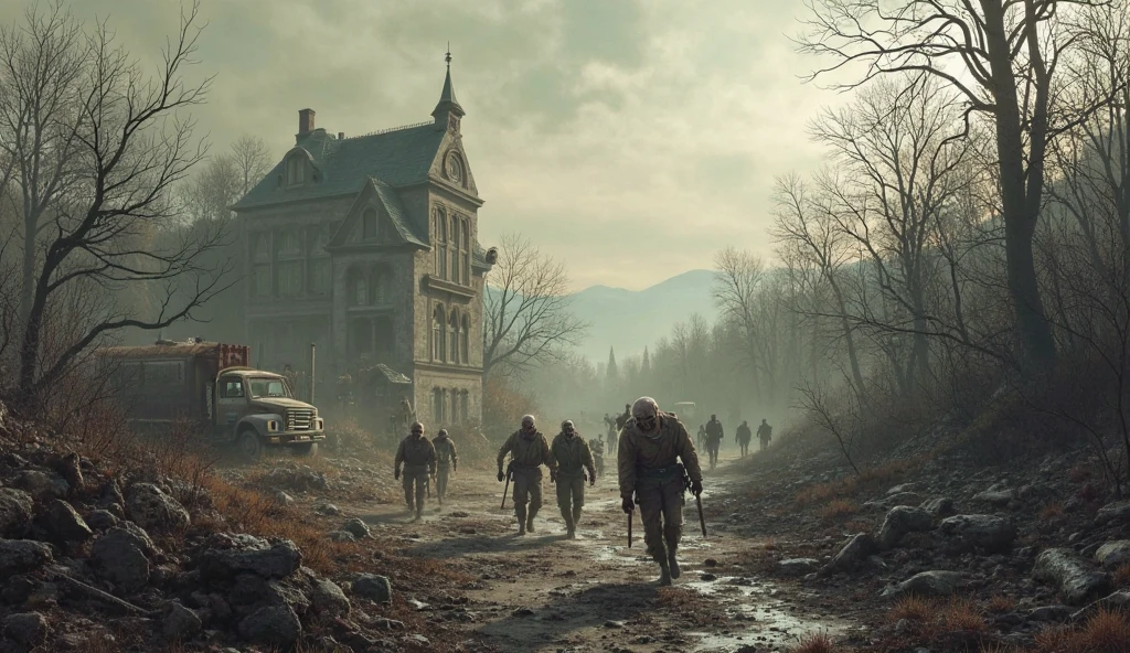 Apocalyptic art from the game Dayz with zombies - SeaArt AI