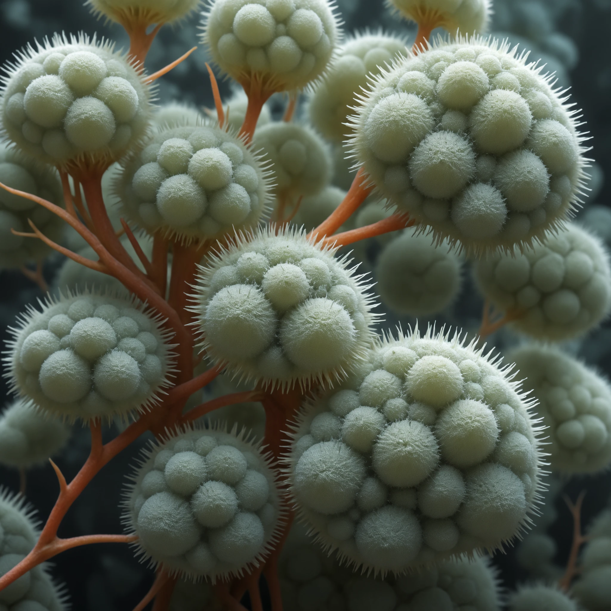 An extremely large, under the microscope, (you can see the cells that make up th - SeaArt AI