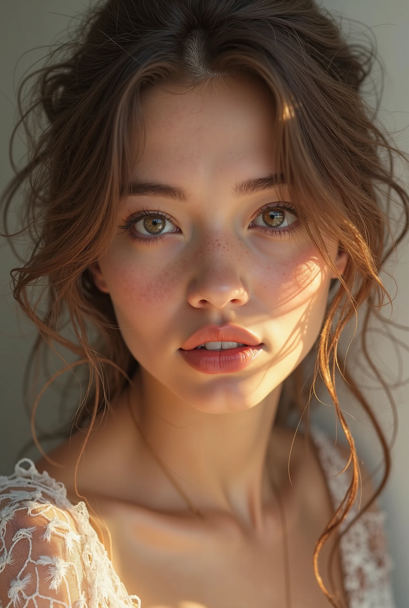 Beautiful face of a beautiful white woman - SeaArt AI