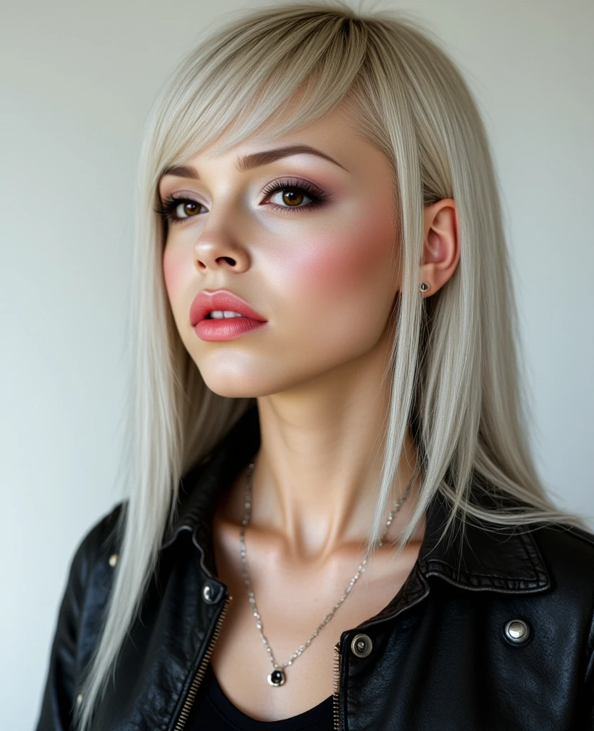 Hyperrealism, she is looking at the camera, (dynamic angles) - SeaArt AI