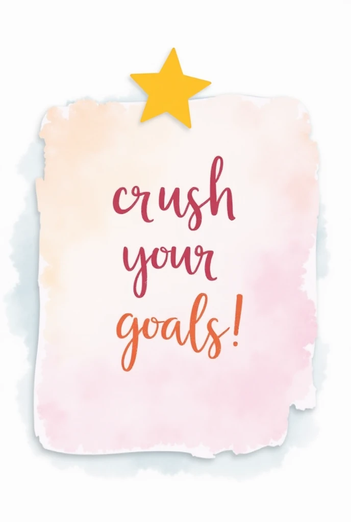 A cute pastel sticky note with a star icon and the handwritten phrase ...