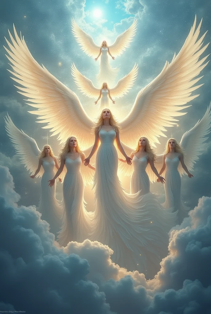 Myriad winged angels - SeaArt AI