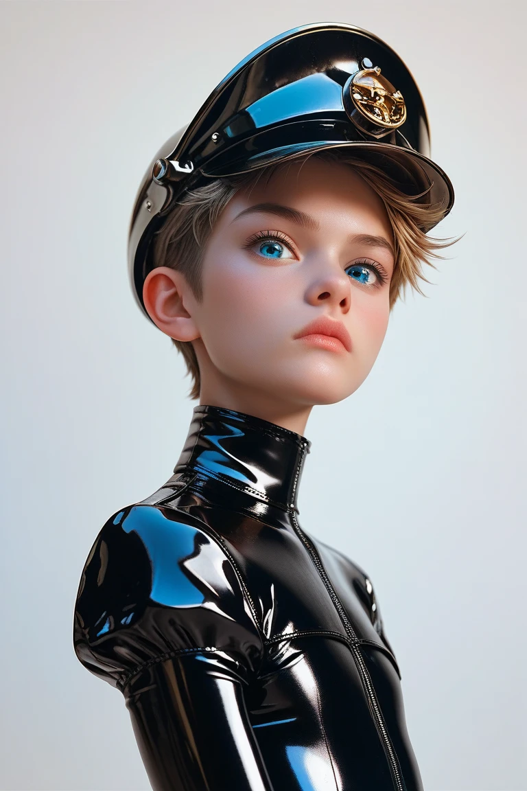 Femboy, cute baby beautiful face, blond, short haircut, ager - SeaArt AI