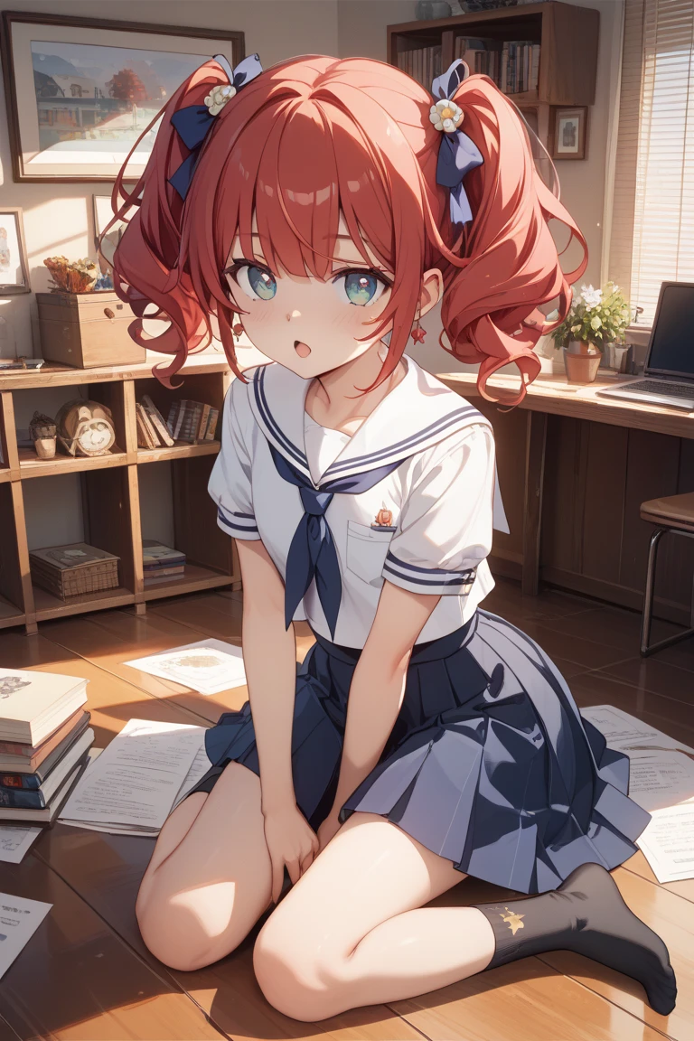 Nsfw, 18age、Character:1 student girl、background:cyber、schoolhouse ...