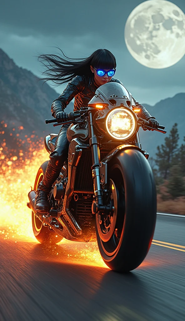 Arafed futuristic monstrous motorcycle, quantum fusion engine - SeaArt AI