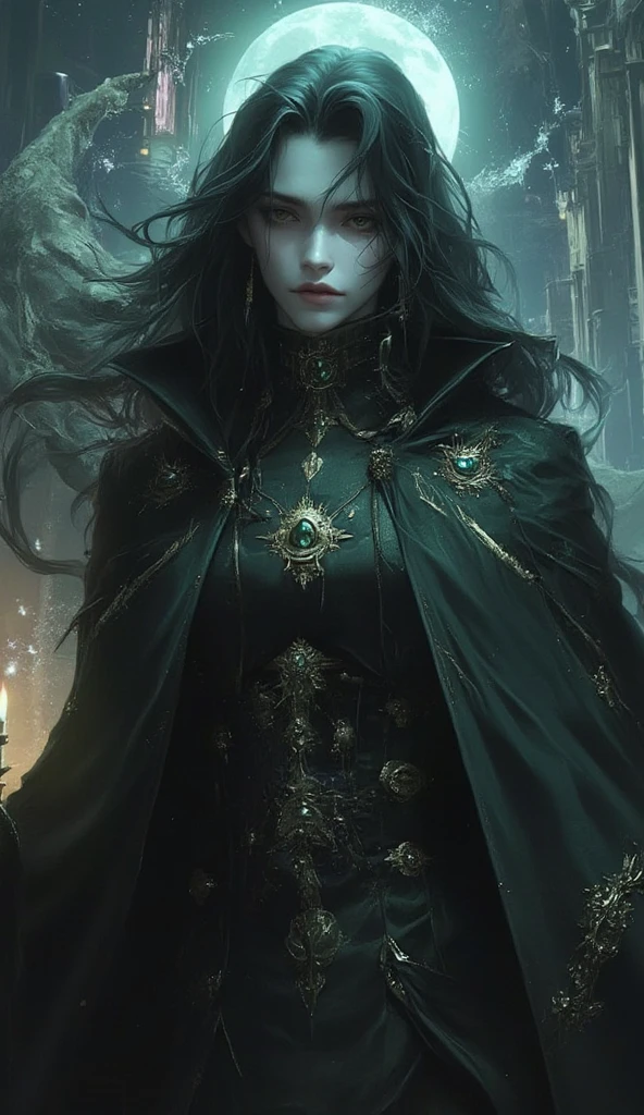 Agatha Harkness "Surrounded by a halo of flickering candlelight - SeaArt AI