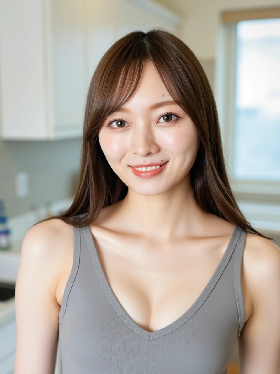 The image is a photograph featuring a young woman named Ume. She is wearing a gr - SeaArt AI