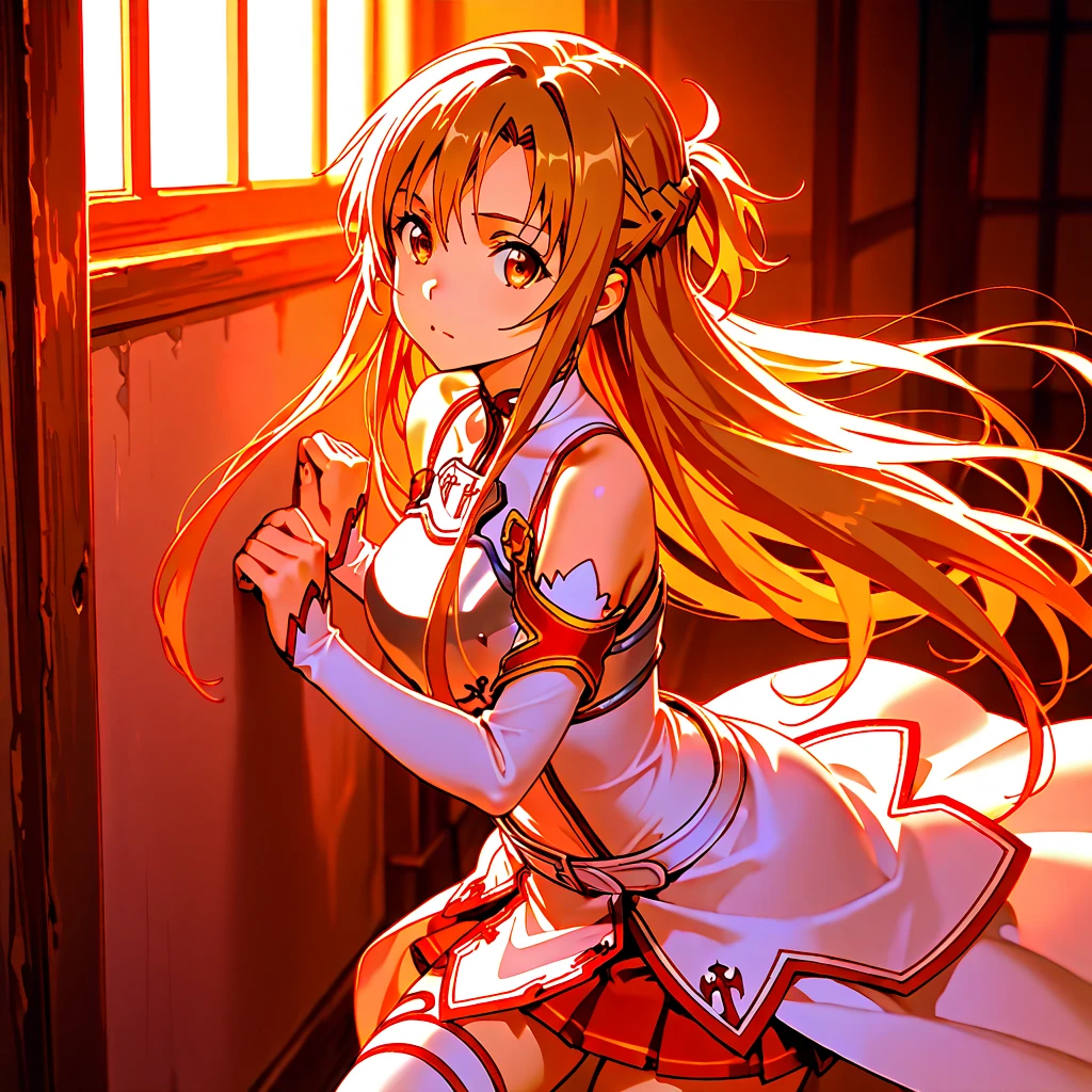 Aaasuna, long hair, brown hair, braid, brown eyes, breastplate - SeaArt AI