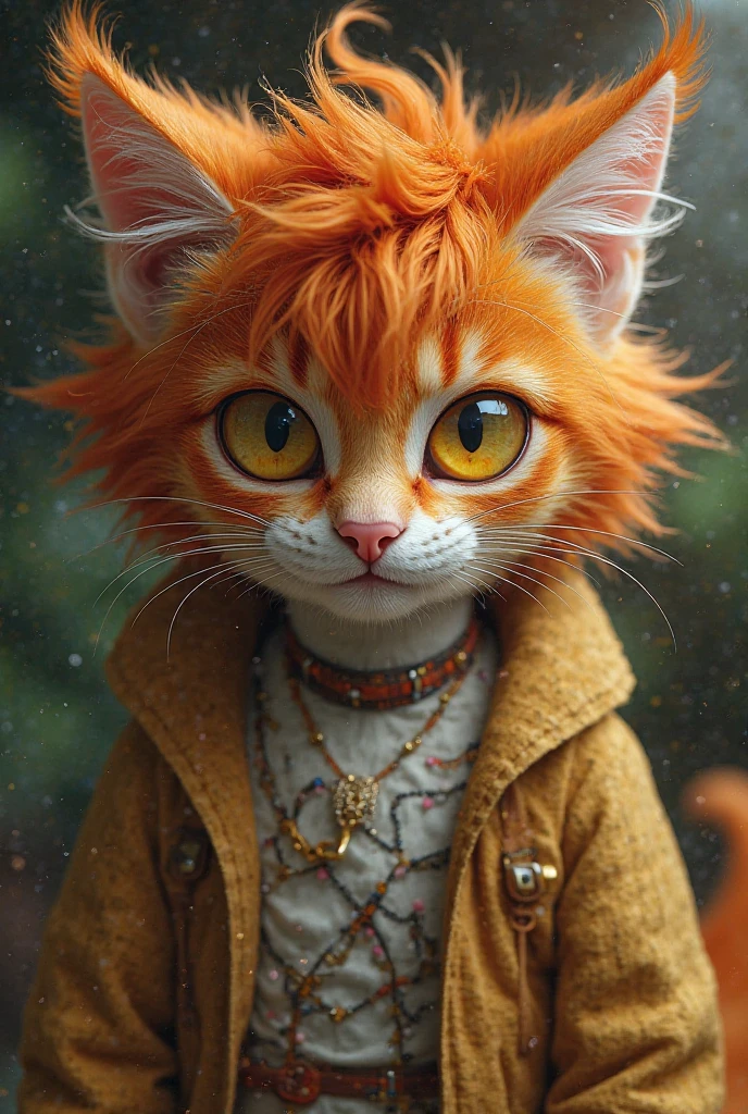 Turn my orange cat with honey eyes into a real human - SeaArt AI