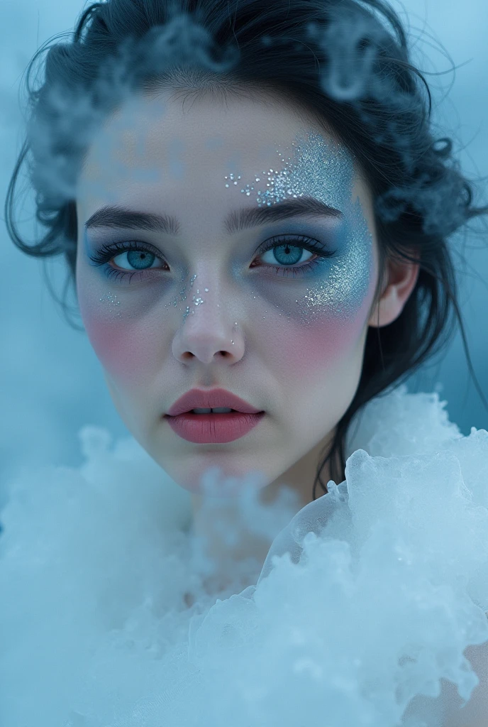 Smokey ice makeup - SeaArt AI